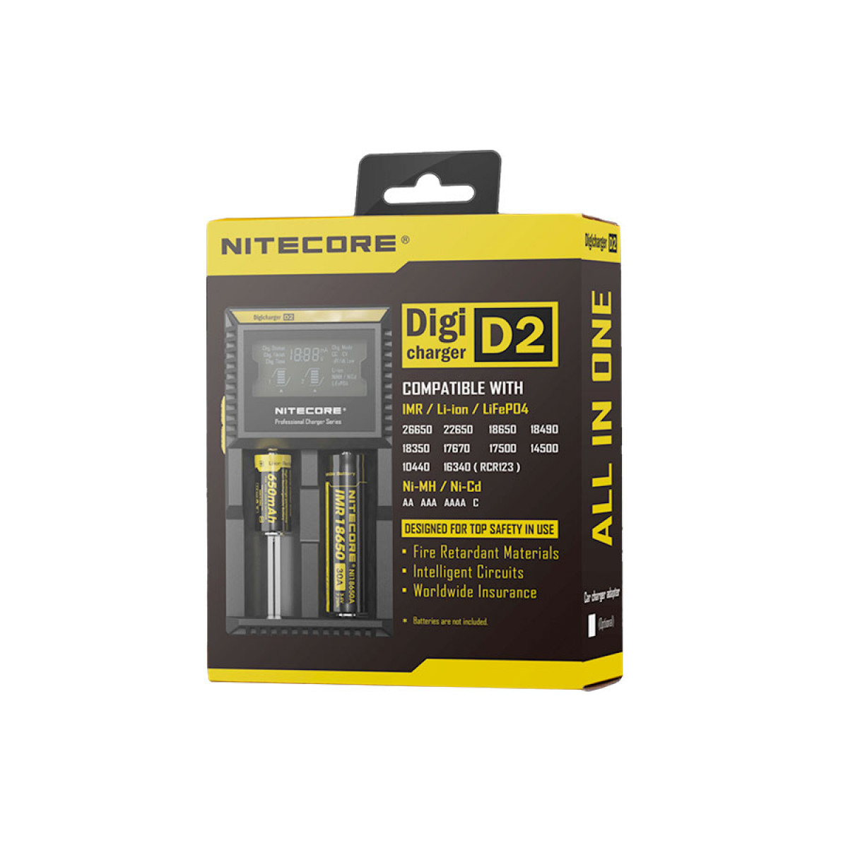 Nitecore Digicharger D2 — универсално зарядно устройство