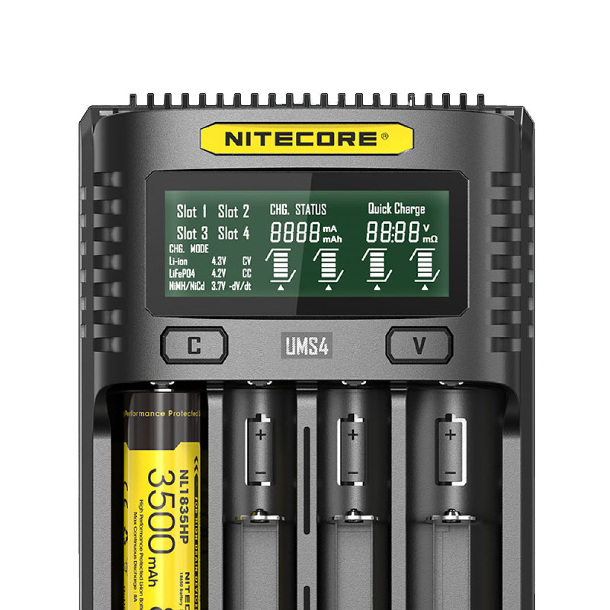 Nitecore UMS4 — универсално USB зарядно устройство с QuickCharge 2.0